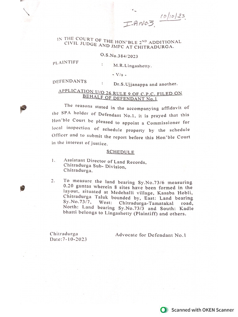 Order 26 Rule 9 | PDF