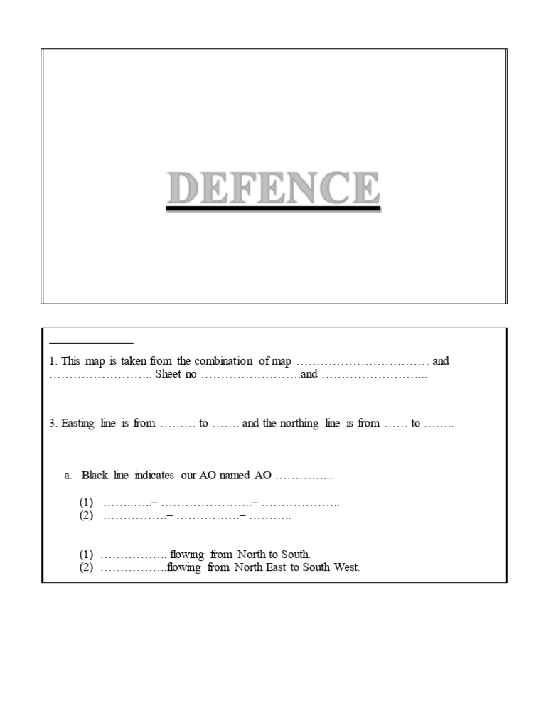 Defence Orders and Map Orientation Guide | PDF