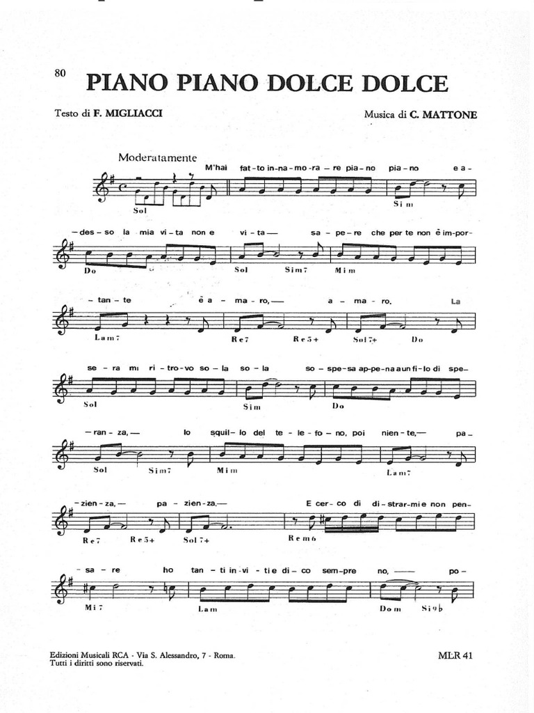 Peppino Di Capri - Piano Piano Dolce Dolce | PDF