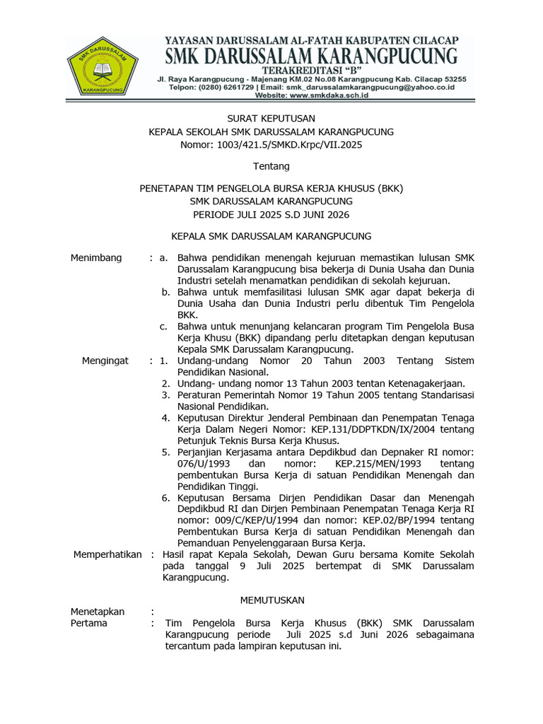 SK BKK 20252026 | PDF