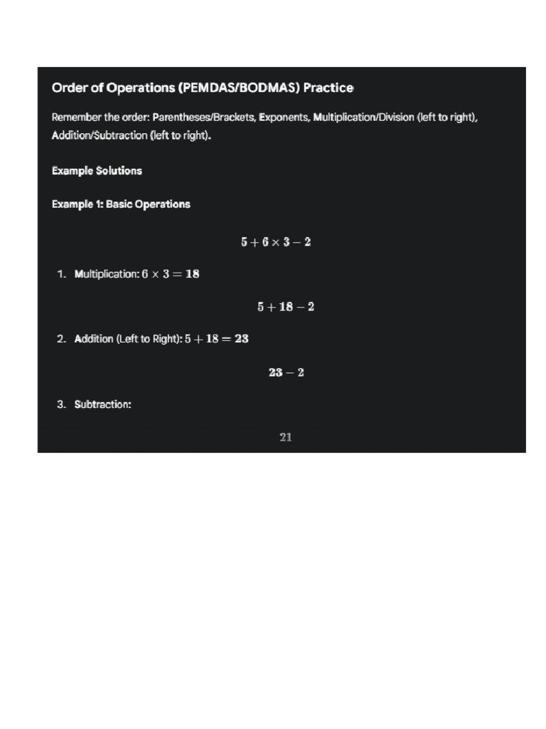 Pedmas Pemdas | PDF