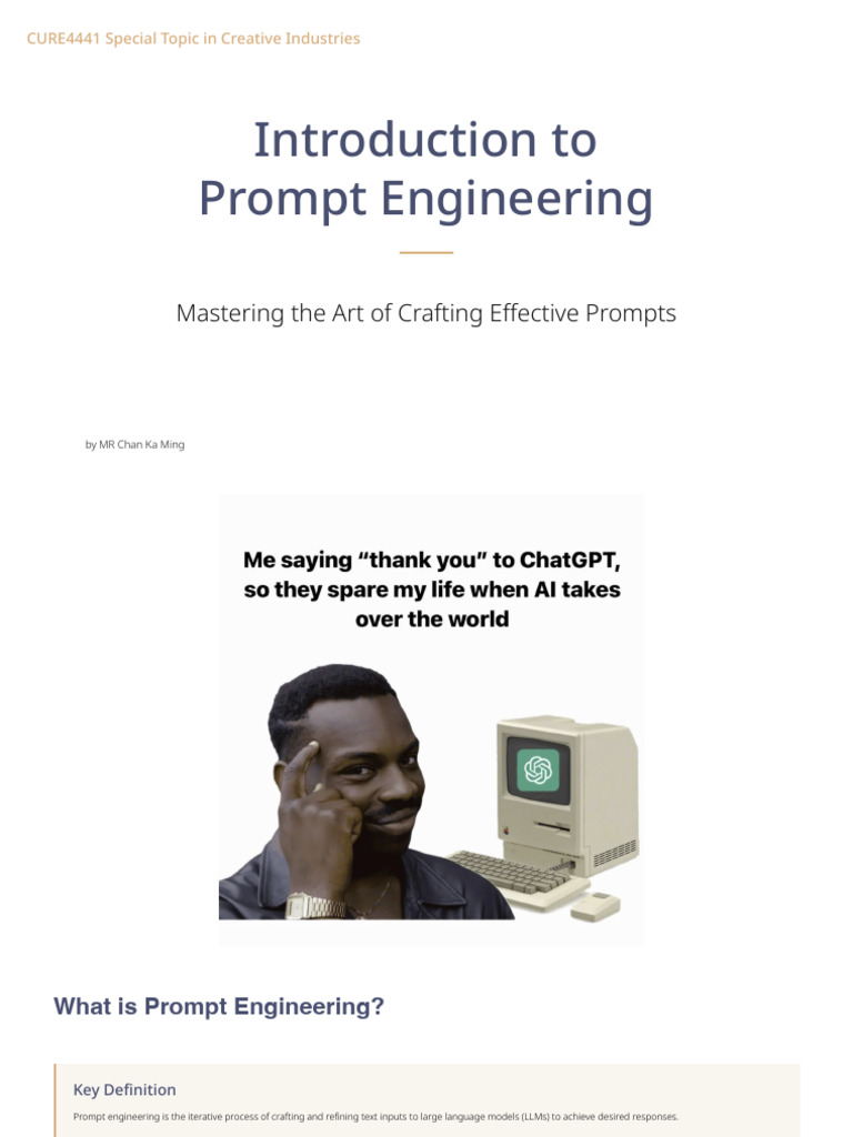 L2+L3 - Introduction To Prompt Engineering | PDF | Artificial Intelligence | Intelligence (AI ...