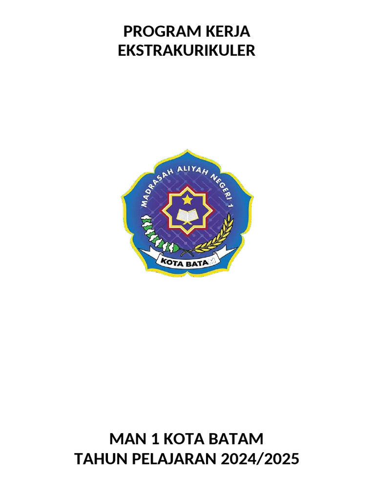 Program Kerja Ekstrakurikuler MAN 1 Batam | PDF