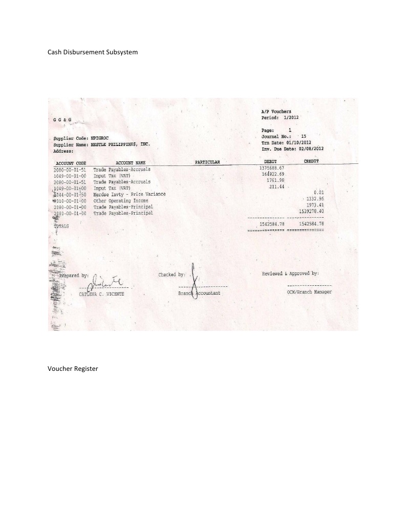 Cash Disbursement System Overview | PDF | Money | Payments