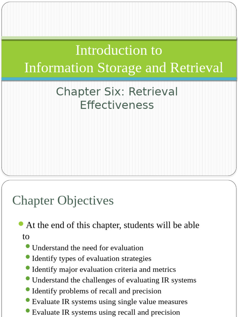 06 Retrieval Effectiveness | PDF | Information Retrieval | Applied Mathematics
