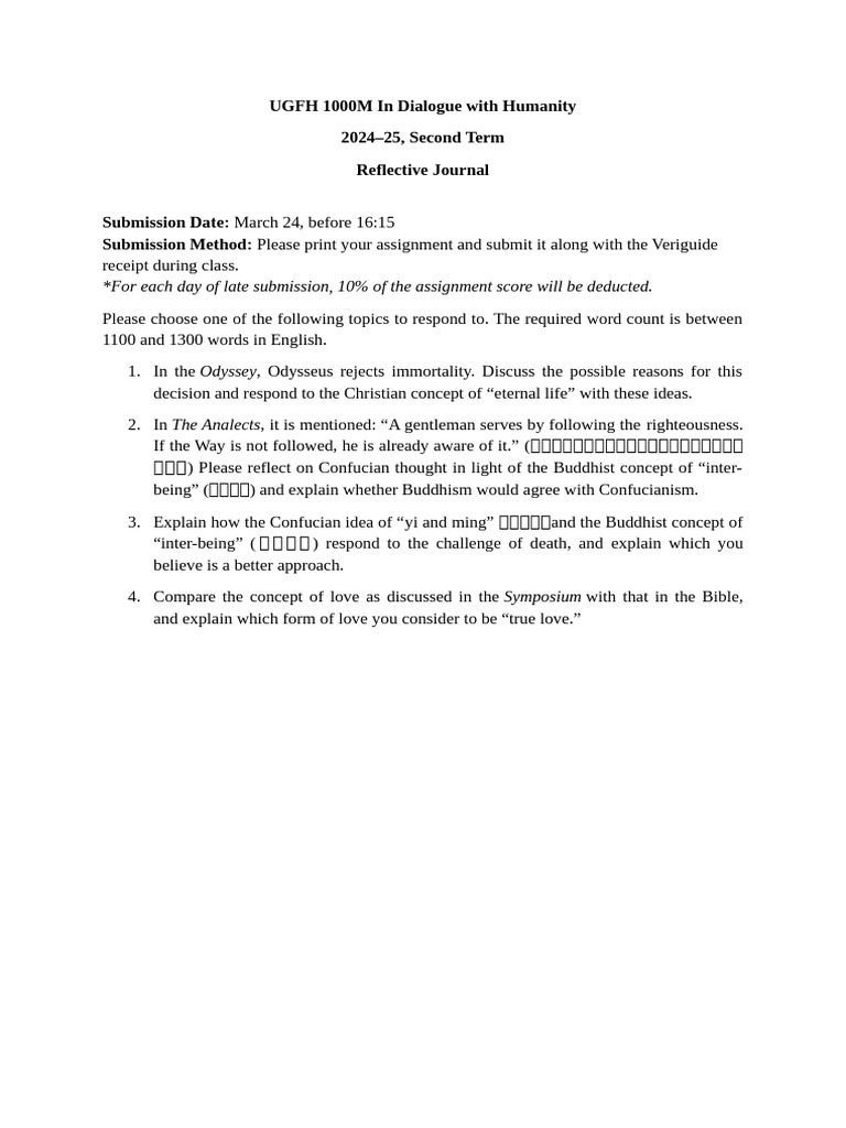 UGFH Reflective Journal | PDF