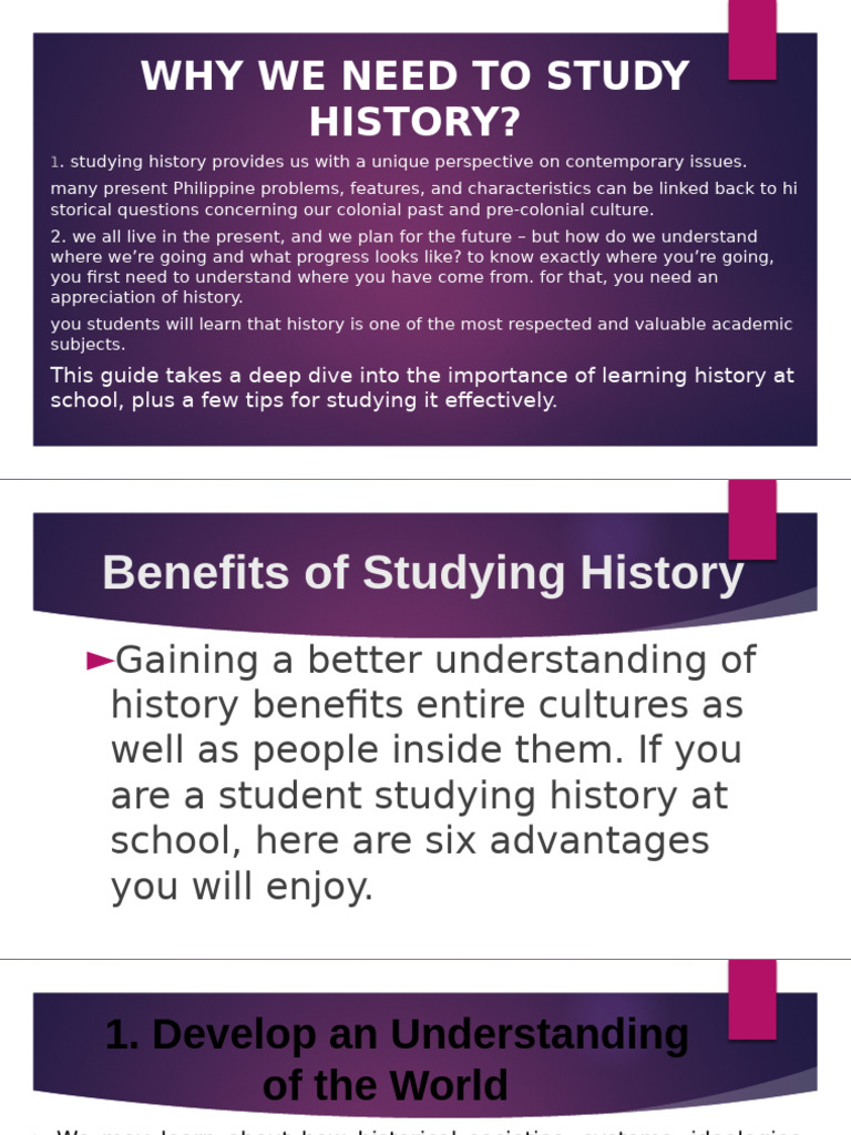 1 Ekingjr WHY WE NEED TO STUDY HISTORY Autosaved | PDF | Information ...