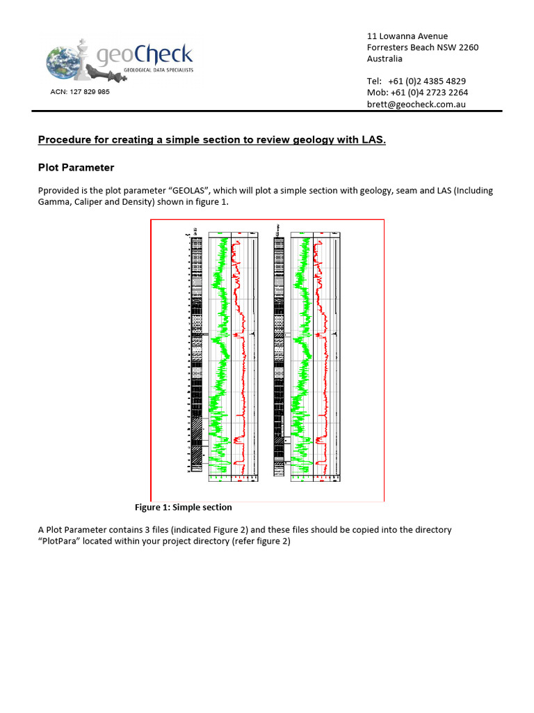 Procedure For Creating A Simple Section To Review Geology With LAS ...
