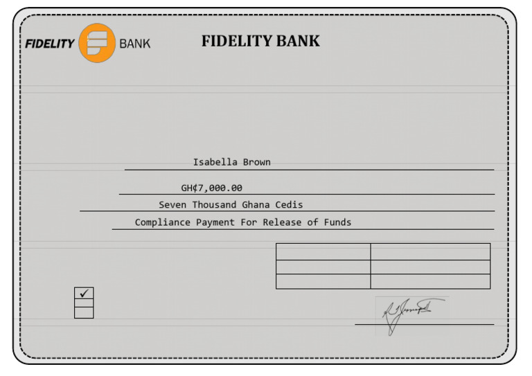Fidelity Bank Cash Receipt | PDF
