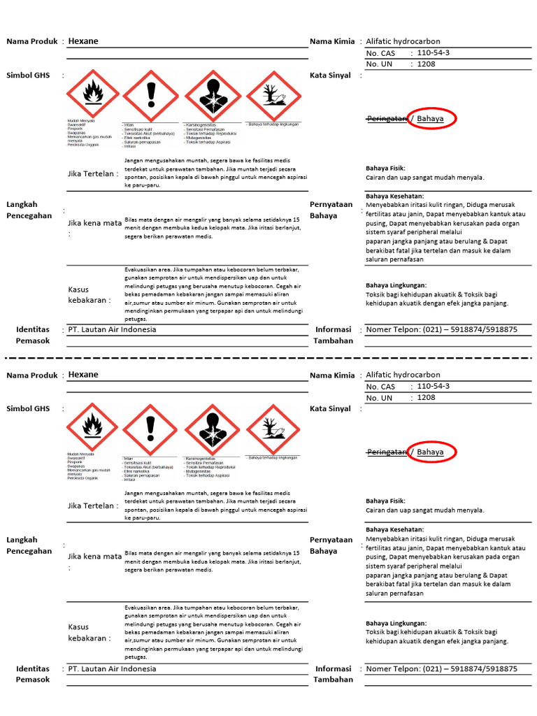 00. Label Simbol All Mill_Hexane | PDF