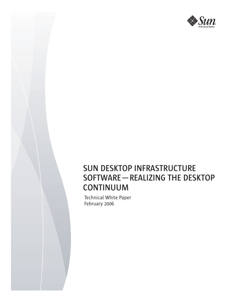 Sun Desktop Infrastructure Overview | PDF | Desktop Computer | Personal ...