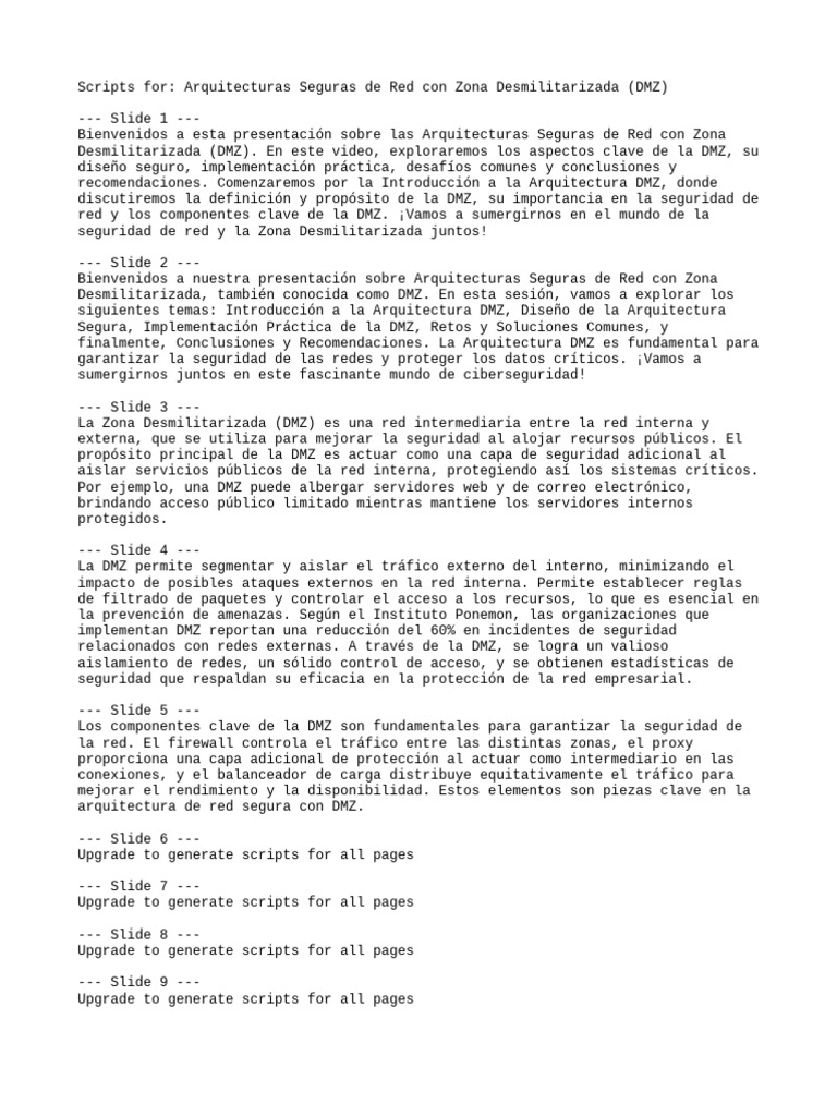 Arquitecturas Seguras de Red Con Zona Desmilitarizada DMZ Scripts | PDF ...