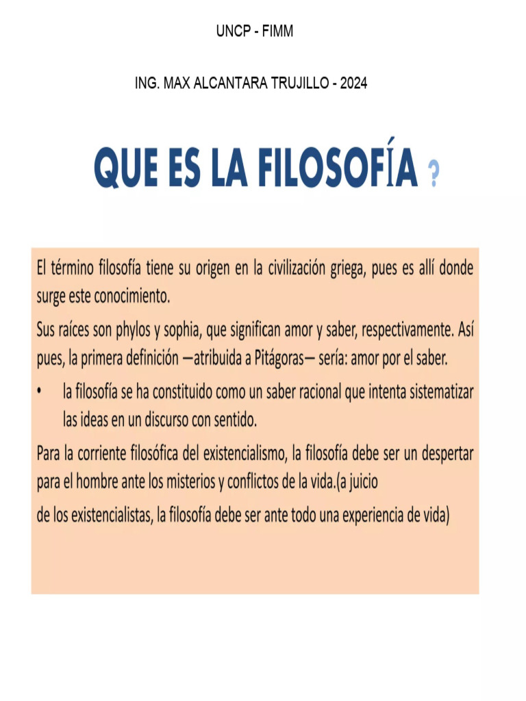 Que Es La Filosofia 2024 | PDF
