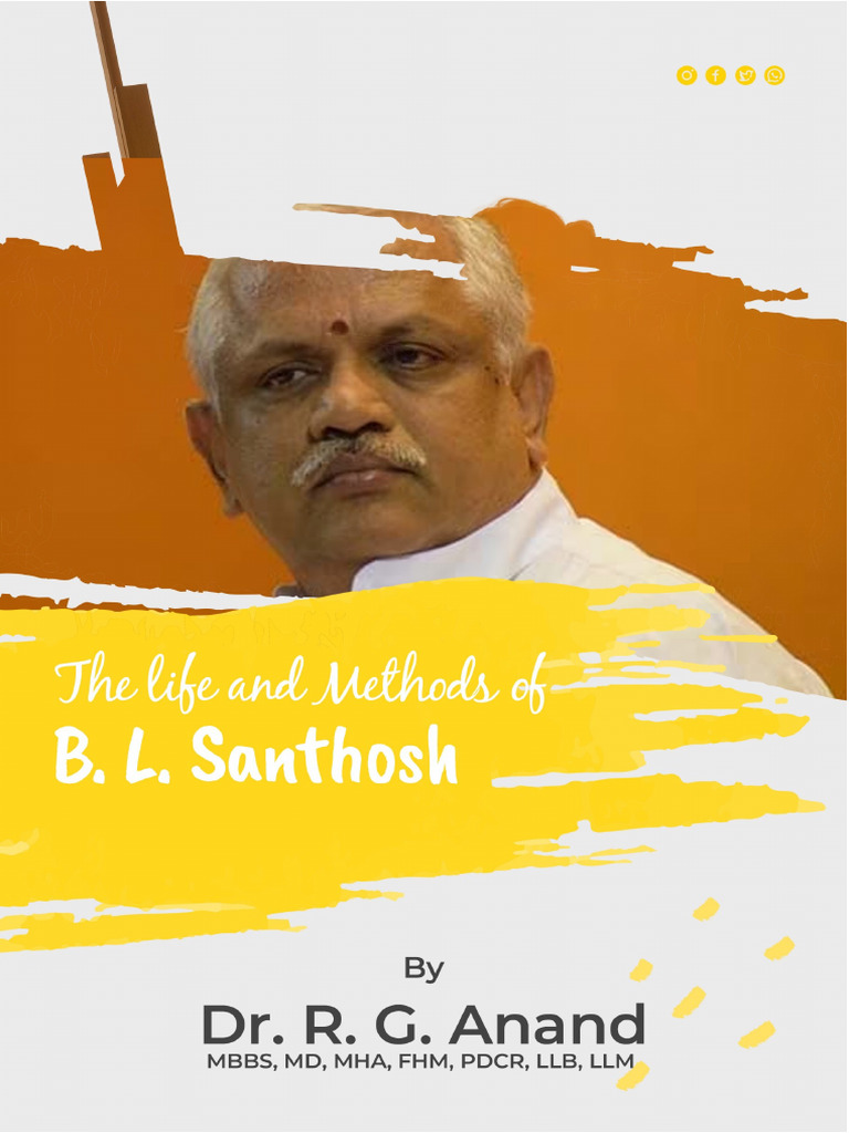 BL Santhosh | PDF | Bharatiya Janata Party