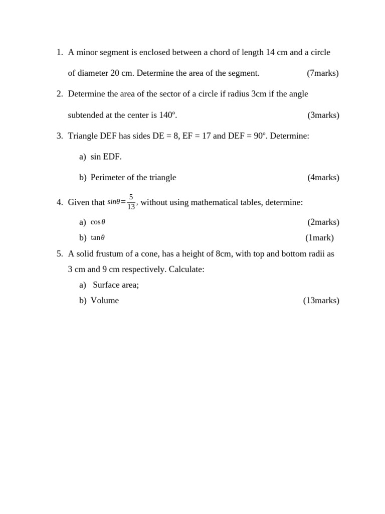 Geometry Problems: Areas and Trigonometry | PDF