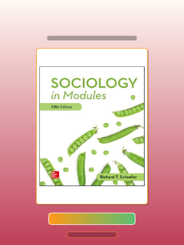 Sociology in Modules 5th Edition Richard T Schaefer eBook and TestBank ...