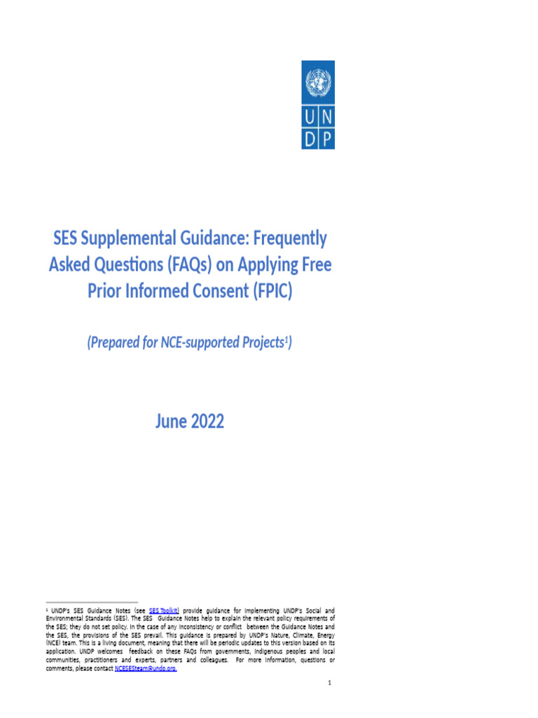 Final Fpic Faq Guidance - June 15 2022 | PDF | Governance | Community