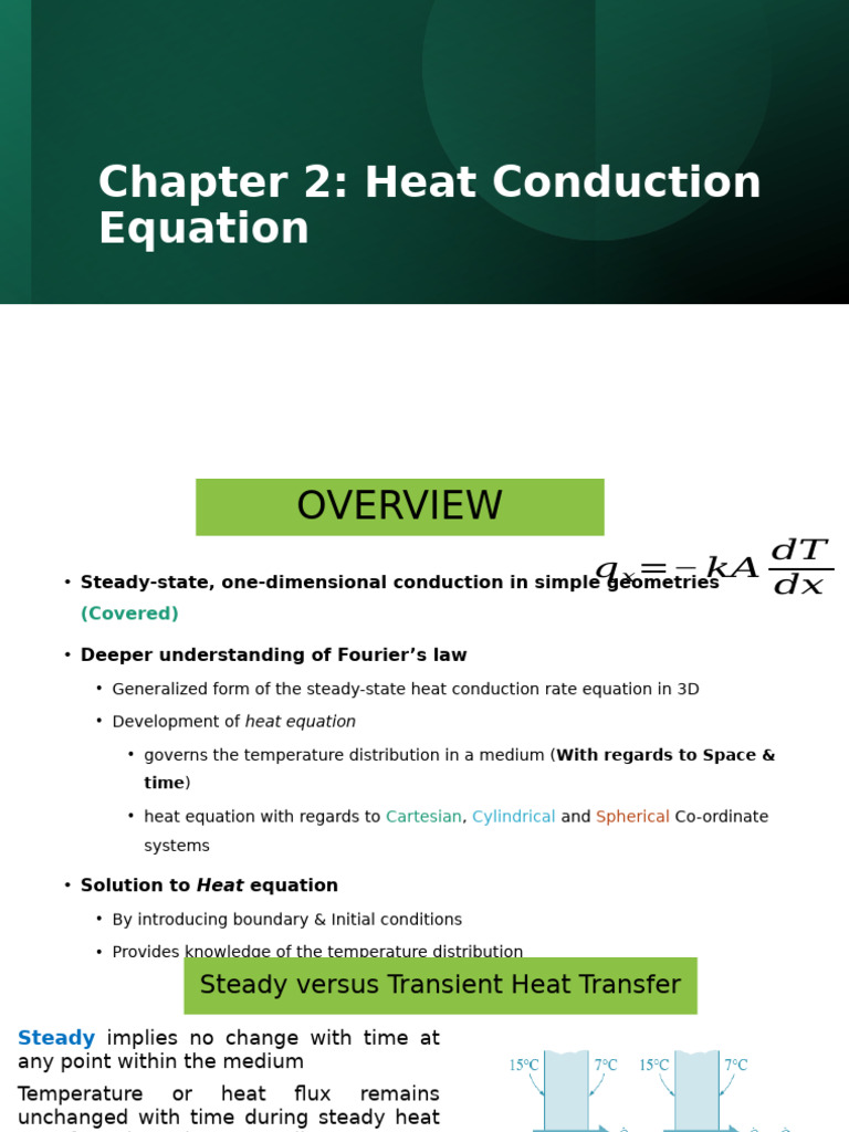 Heat Conduction Equation Overview | PDF | Thermal Conduction | Heat