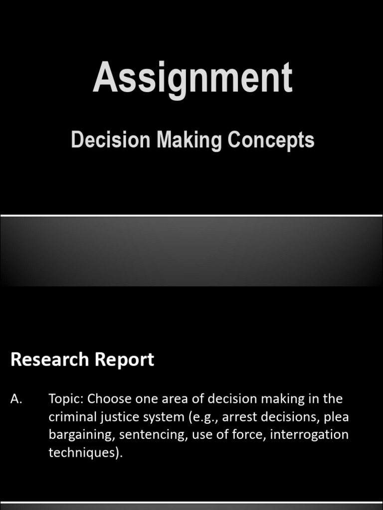 Assignment Decision Making | PDF