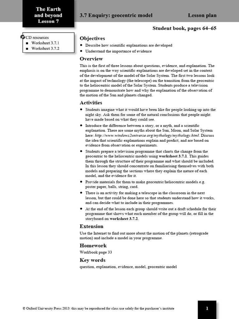 Phys Sec 1 Lesson3 7 | PDF | Heliocentrism | Astronomy