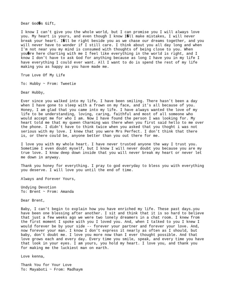Love Letter | PDF | Love | Psychology