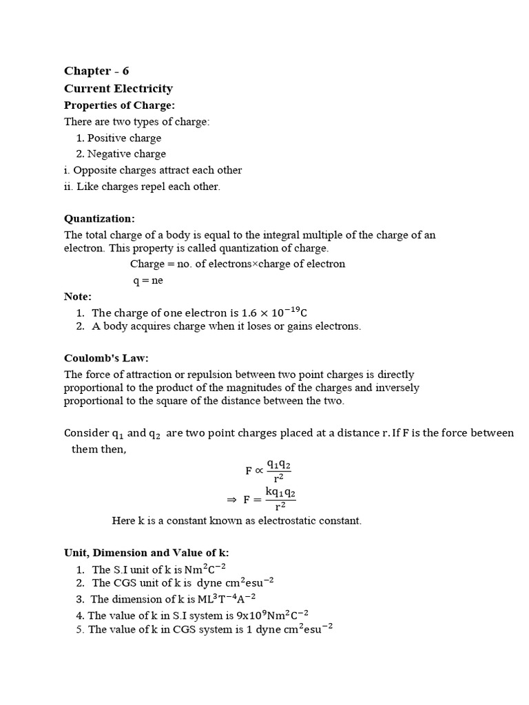 Understanding Current Electricity Concepts | PDF | Voltage | Electric ...
