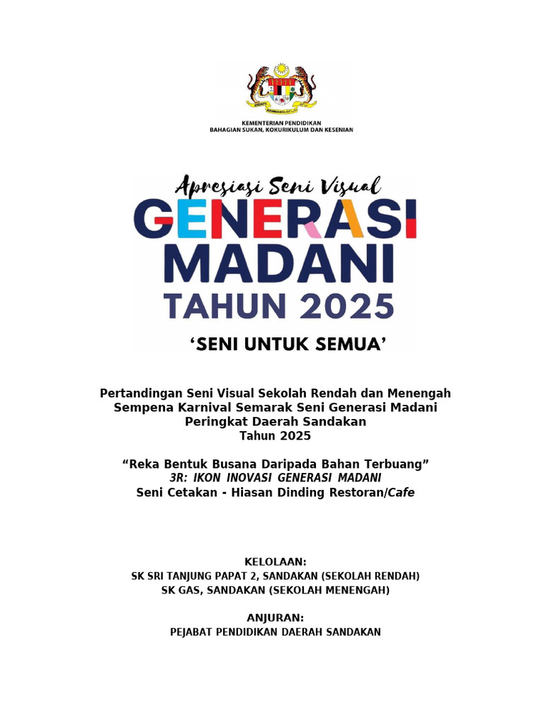 Kertas Konsep PSV Semarak Seni PPD Sandakan | PDF