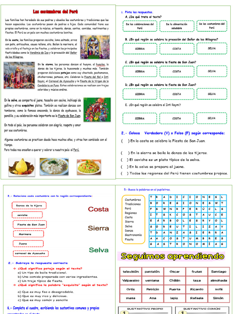 Ficha Sustantivo Comun Propio | PDF