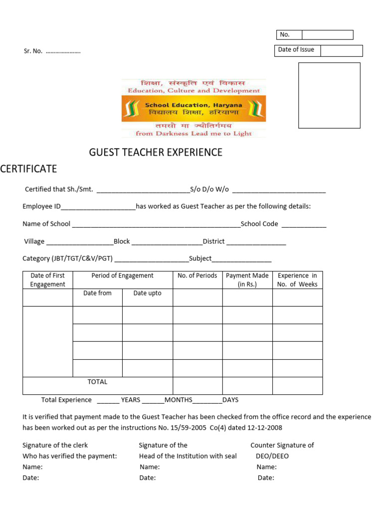 Guest Data Certificate | PDF