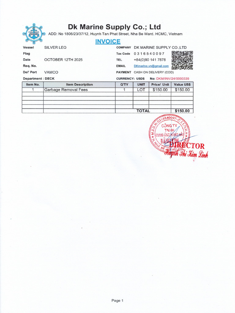 Scanned Invoice | PDF