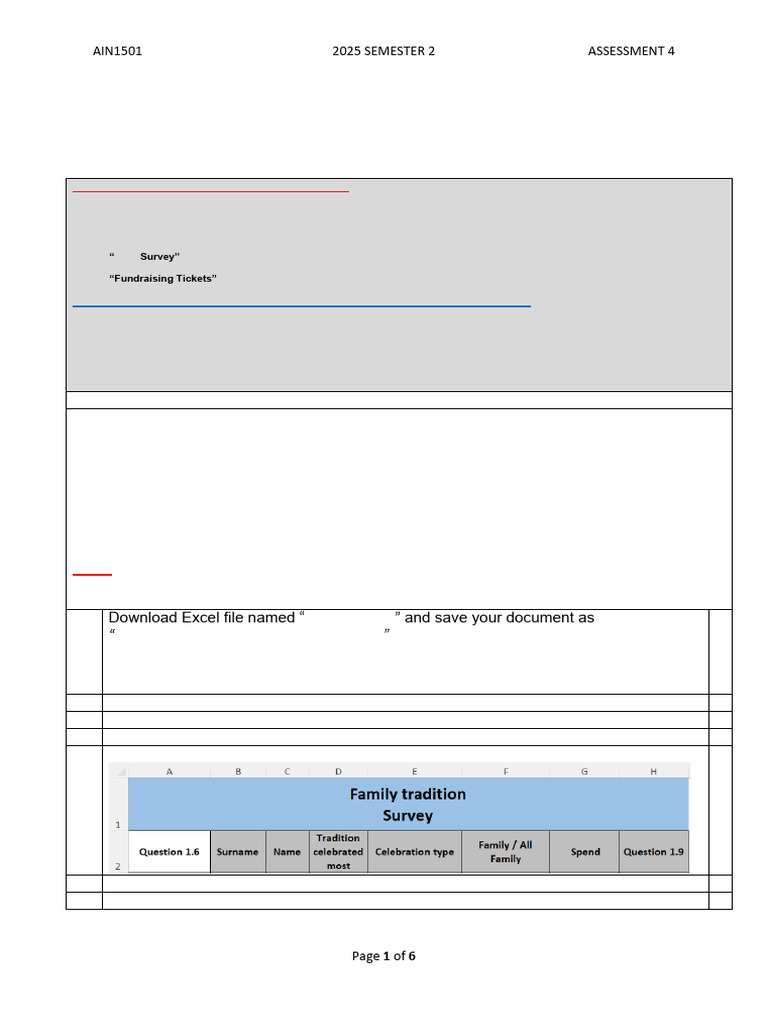 AIN1501 A4 Instructions S2 2025 | PDF | Microsoft Word | Microsoft Excel