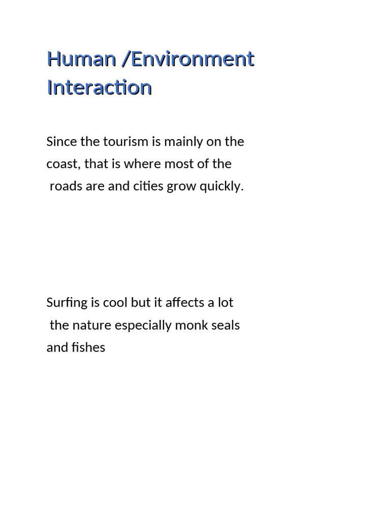 Human Environment Interaction | PDF