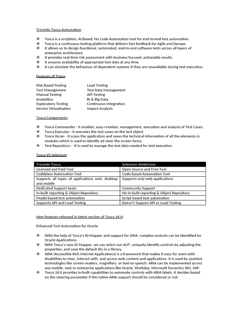 Tricentis Tosca: No-Code Test Automation | PDF | Selenium (Software ...