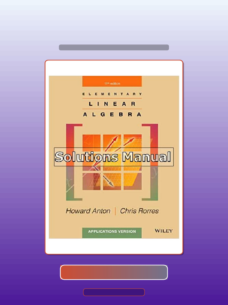 Get PDF of Elementary Linear Algebra Applications Version 11th Edition ...