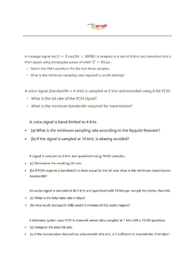 TD4 To Digital Modulation | PDF