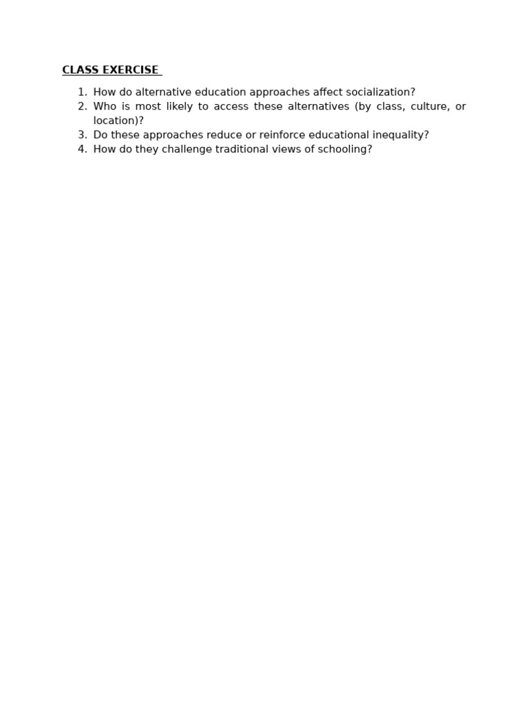 Week Three Class Exercise | PDF