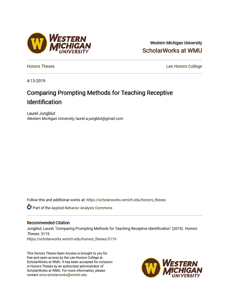 Teaching Receptive Identification Skills | PDF | Autism | Reinforcement