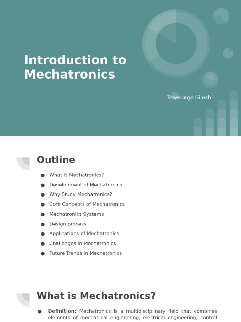 Introduction To Mechatronics | PDF | Mechatronics | Automation