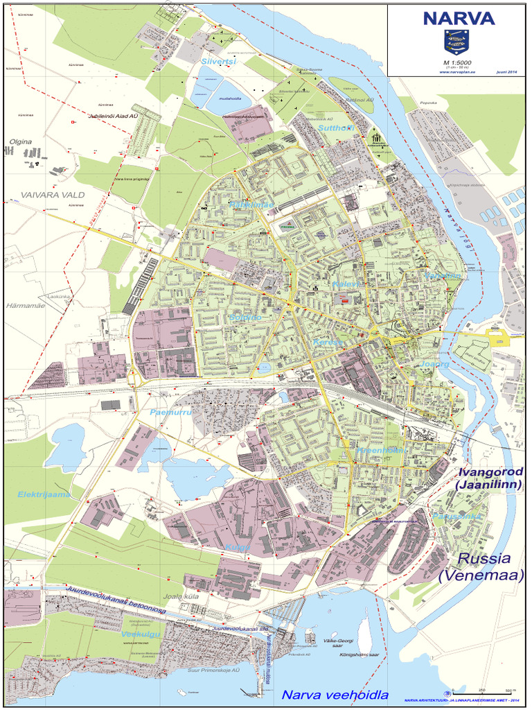 Narva Map 2014 | PDF