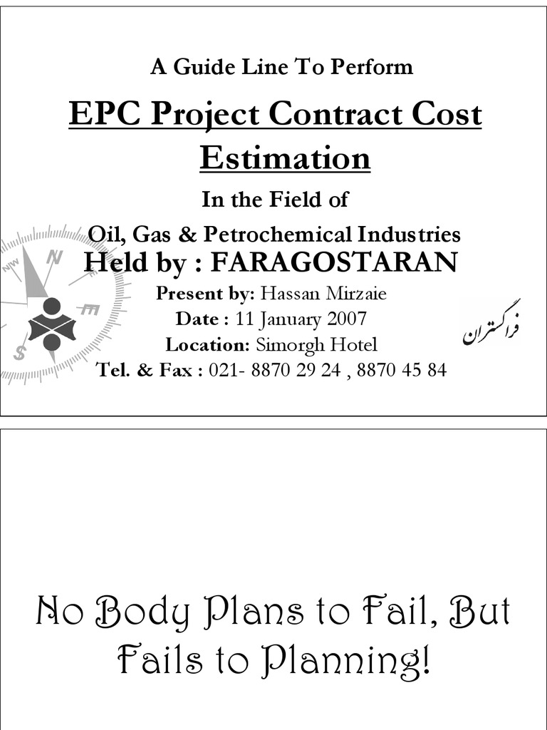 A Guide Line To Perform: EPC Project Contract Cost Estimation | PDF ...