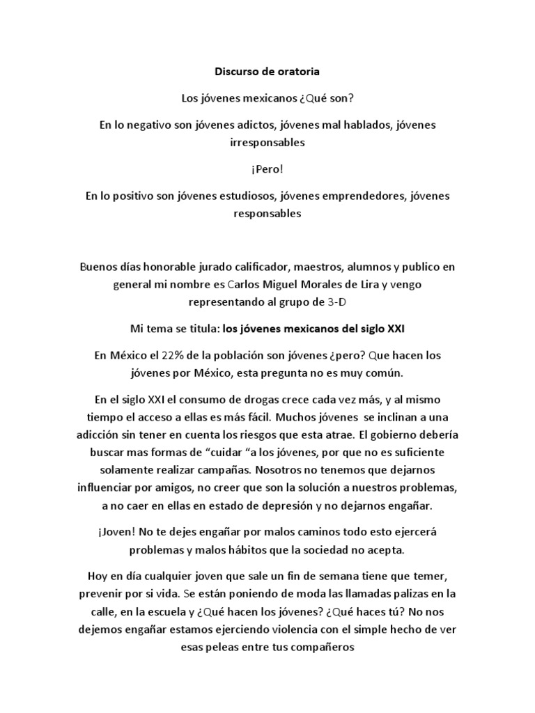 Discurso de oratoria