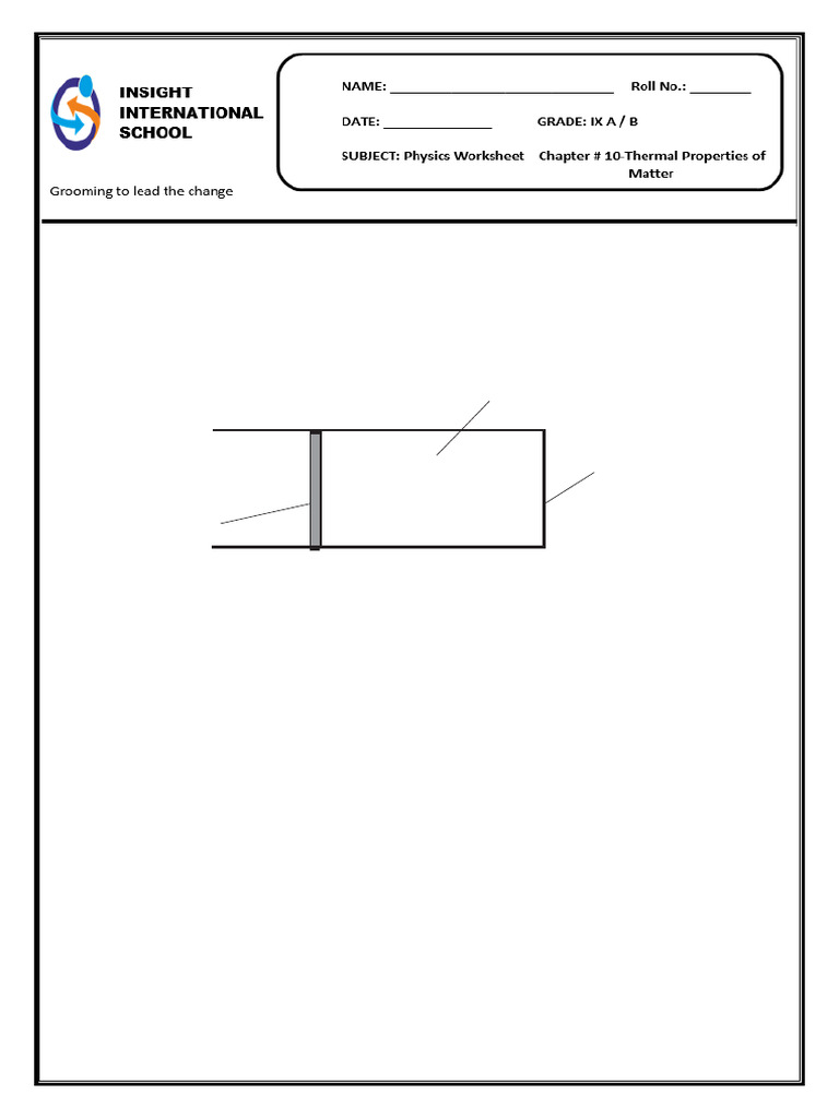 Chapter 10 Thermal Properties Matter Worksheet | PDF | Heat | Temperature