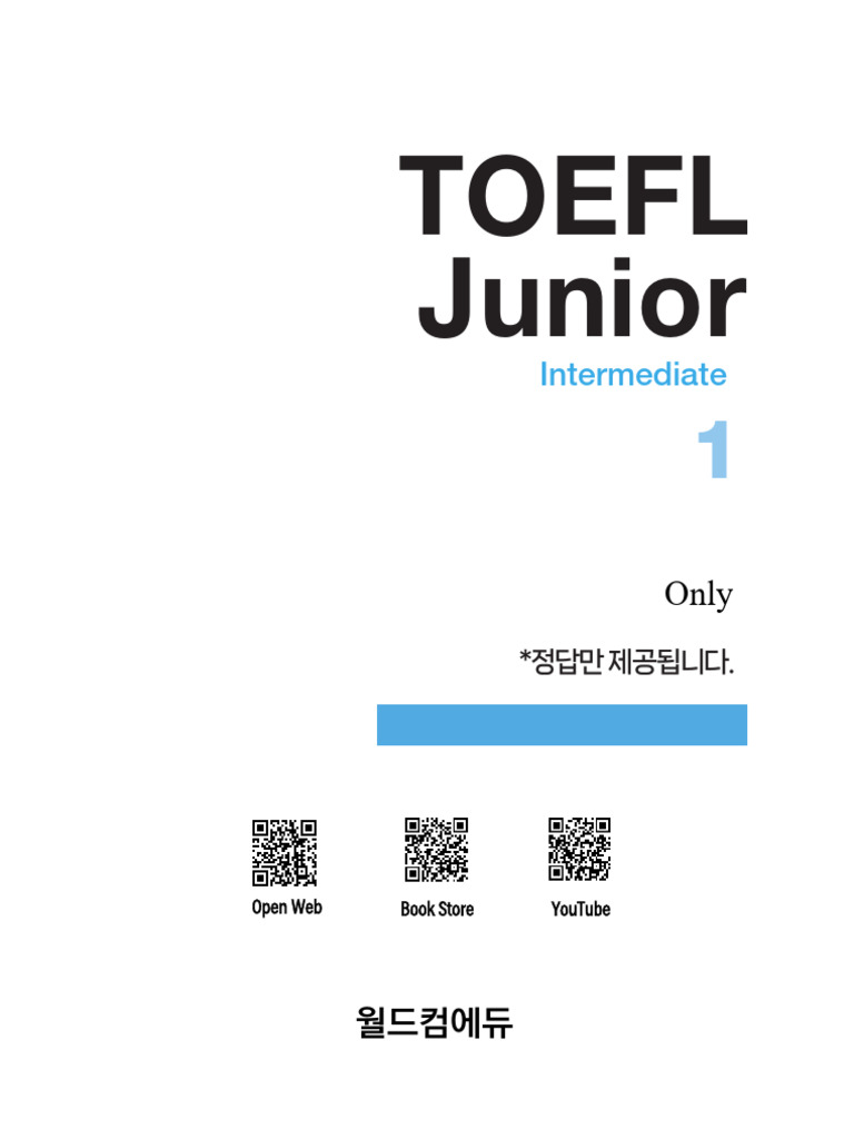 Master TOEFL Junior LC Intermediate AnswerKeyOnly | PDF | Test Of ...
