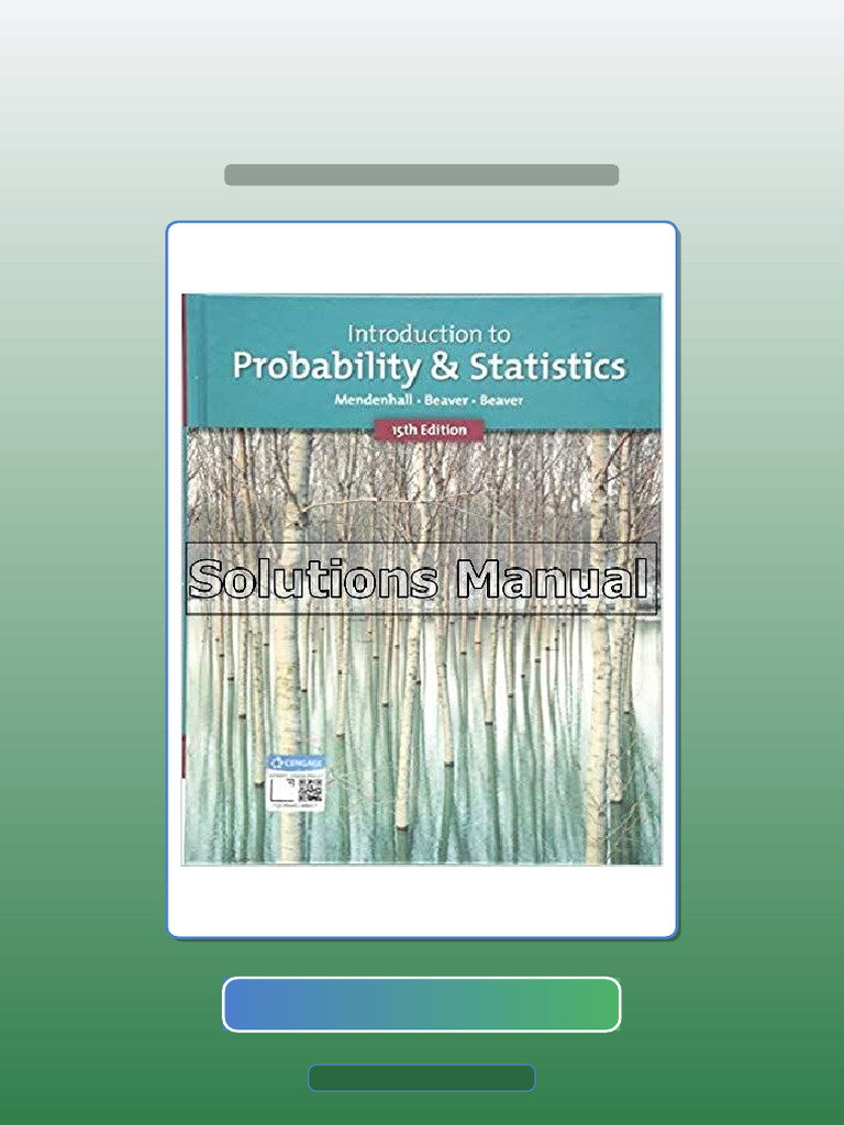 Get PDF of Introduction To Probability and Statistics 15th Edition ...