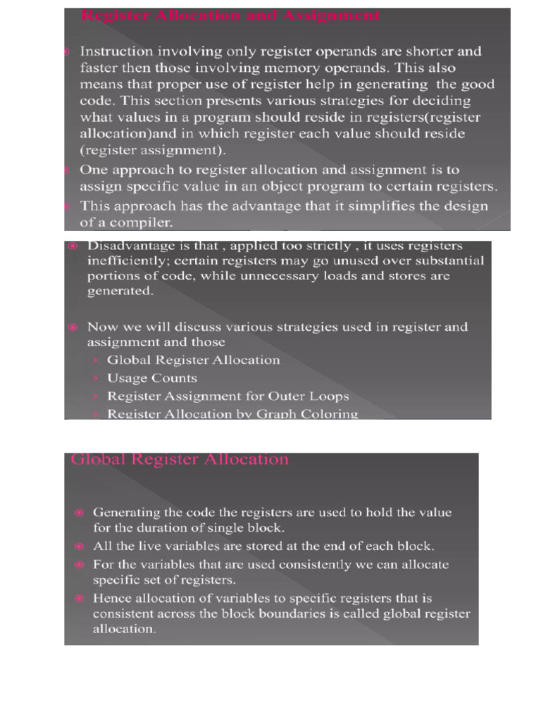 8.register Allocation and Assignment | PDF