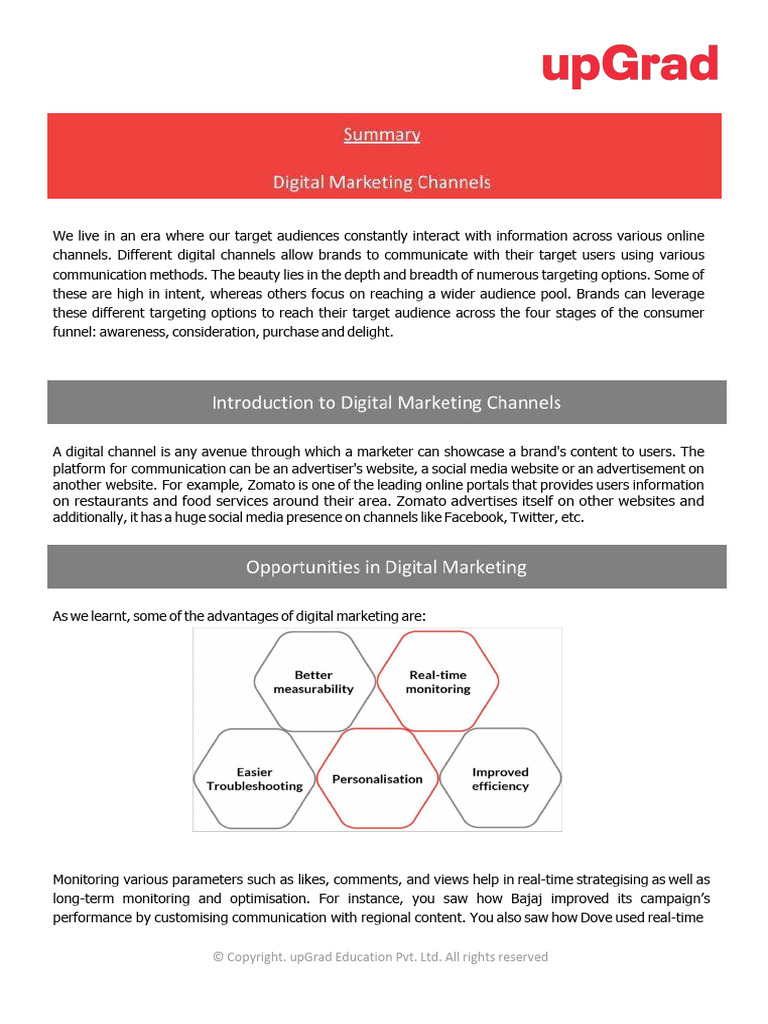 Summary Digital Marketing Channels | PDF | Digital Marketing | Computing
