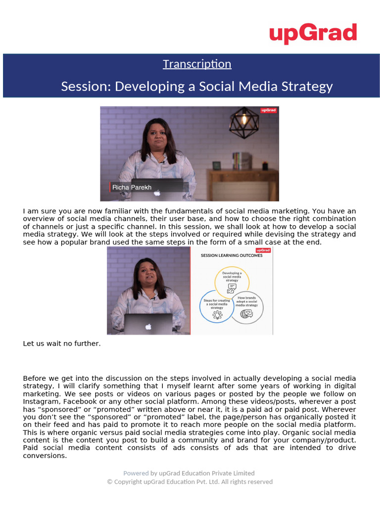 Steps to Develop a Social Media Strategy | PDF | Social Media | Popular ...