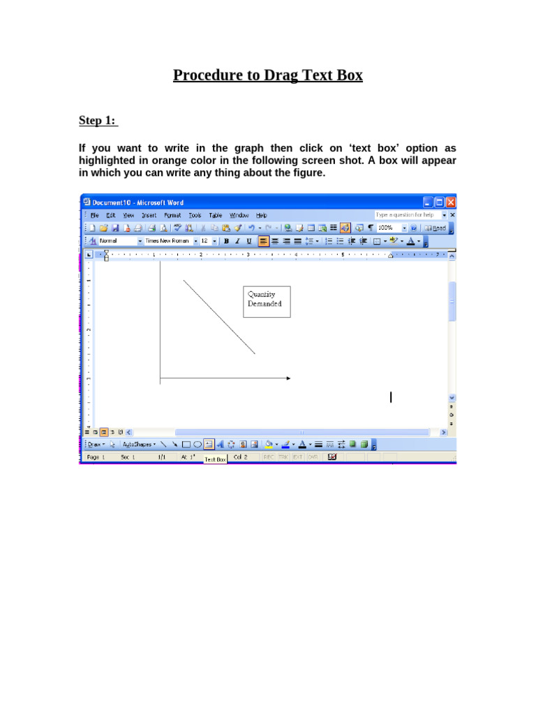 Procedure To Drag Text Box in Graphs | PDF