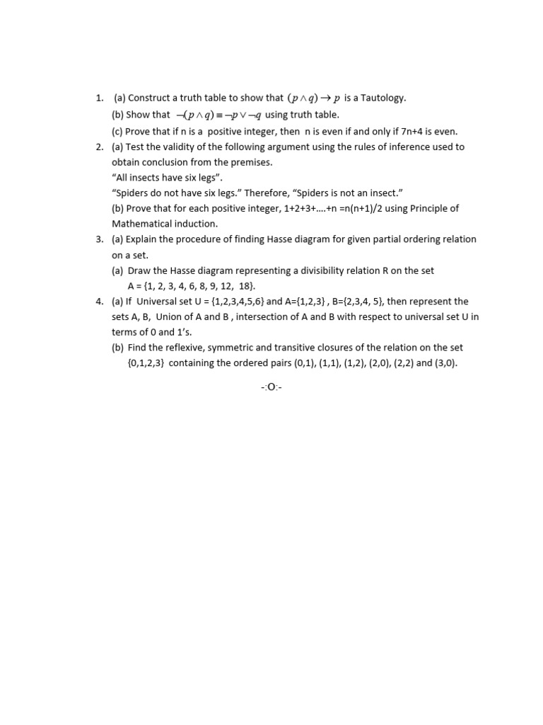Descriptive Question Paper | PDF