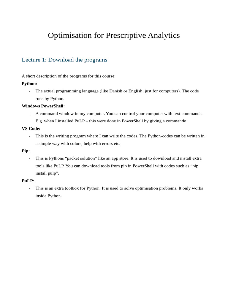Prescriptive Analytics Optimization Guide | PDF | Vertex (Graph Theory ...
